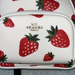 Coach | Bags | Coach Mini Backpack With Wild Strawberry Print | Poshmark